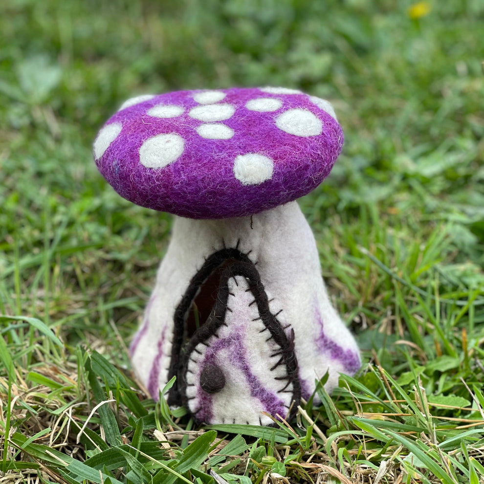 Toadstool house -purple – Himalayanfeltcoshop